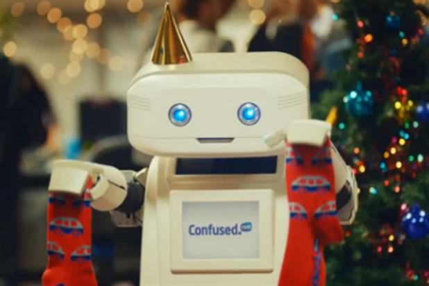 Confused.com's Brian The Robot Attends His First Office Christmas Party ...