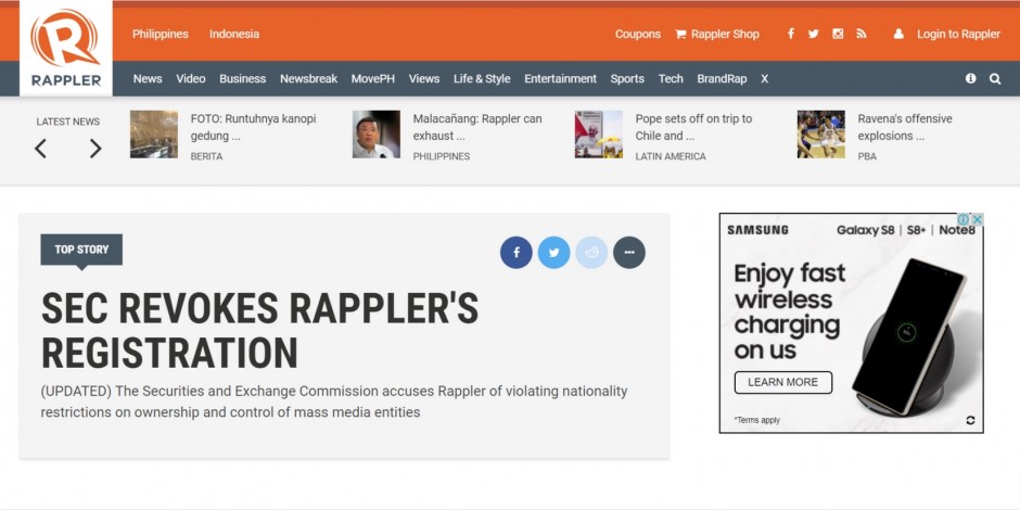 Rappler has its license revoked as its fight with the Philippines ...